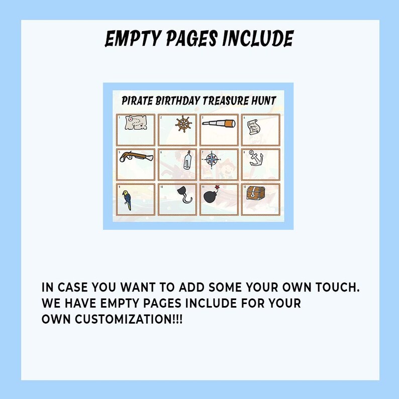 Pirate Birthday Scavenger Hunt for Kids, Birthday Treasure Hunt, Indoor ...