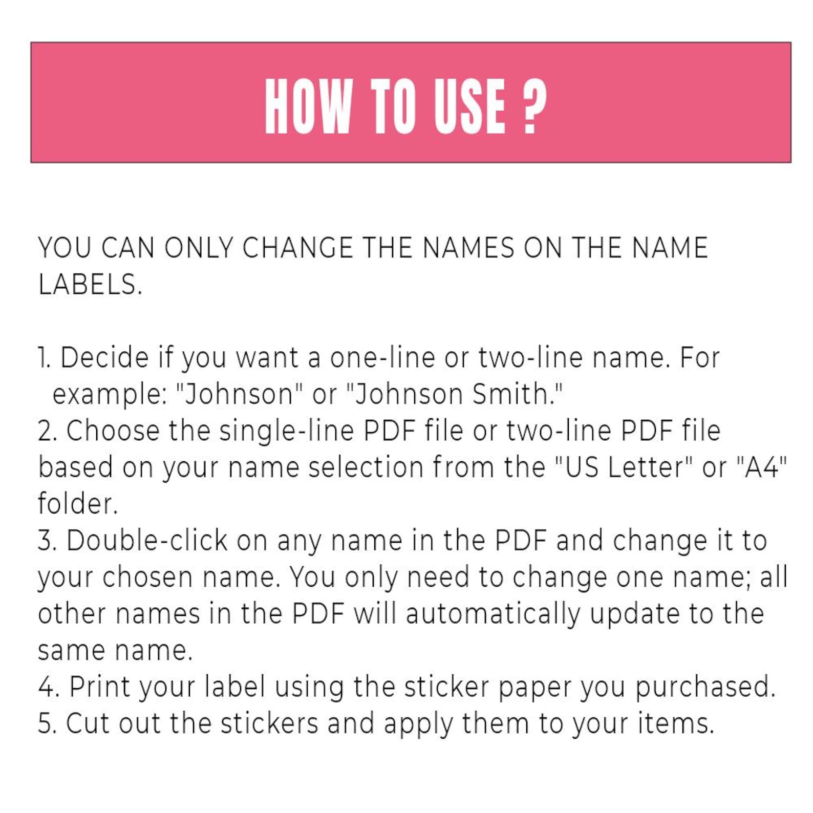 Editable School Supply Labels Name Tags for School Supplies School ...