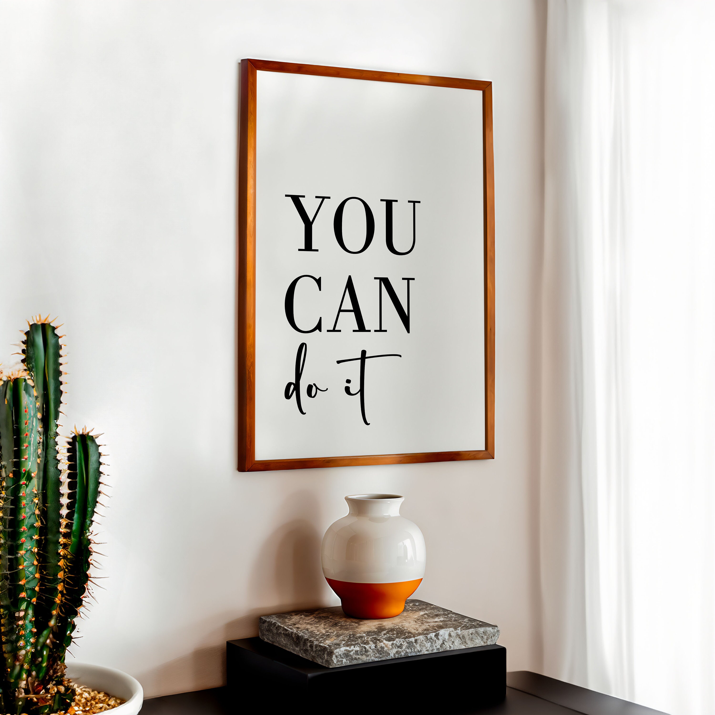 You Can Do It Motivational Quote Printable Wall Decor for Home Office ...