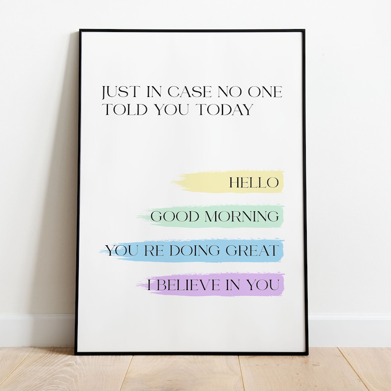 Just in Case No One Told You Today Quote Printable - Etsy UK