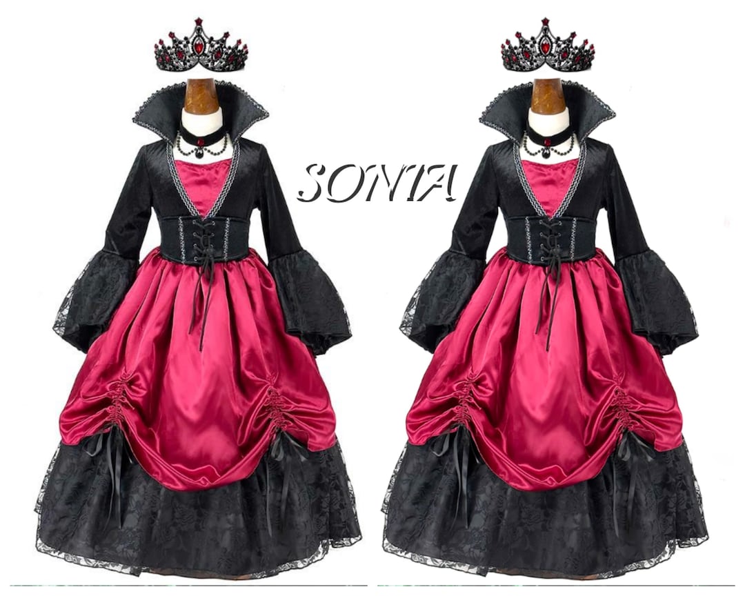 Halloween Girls' Gothic Dark Vampire Princess Cosplay - Etsy