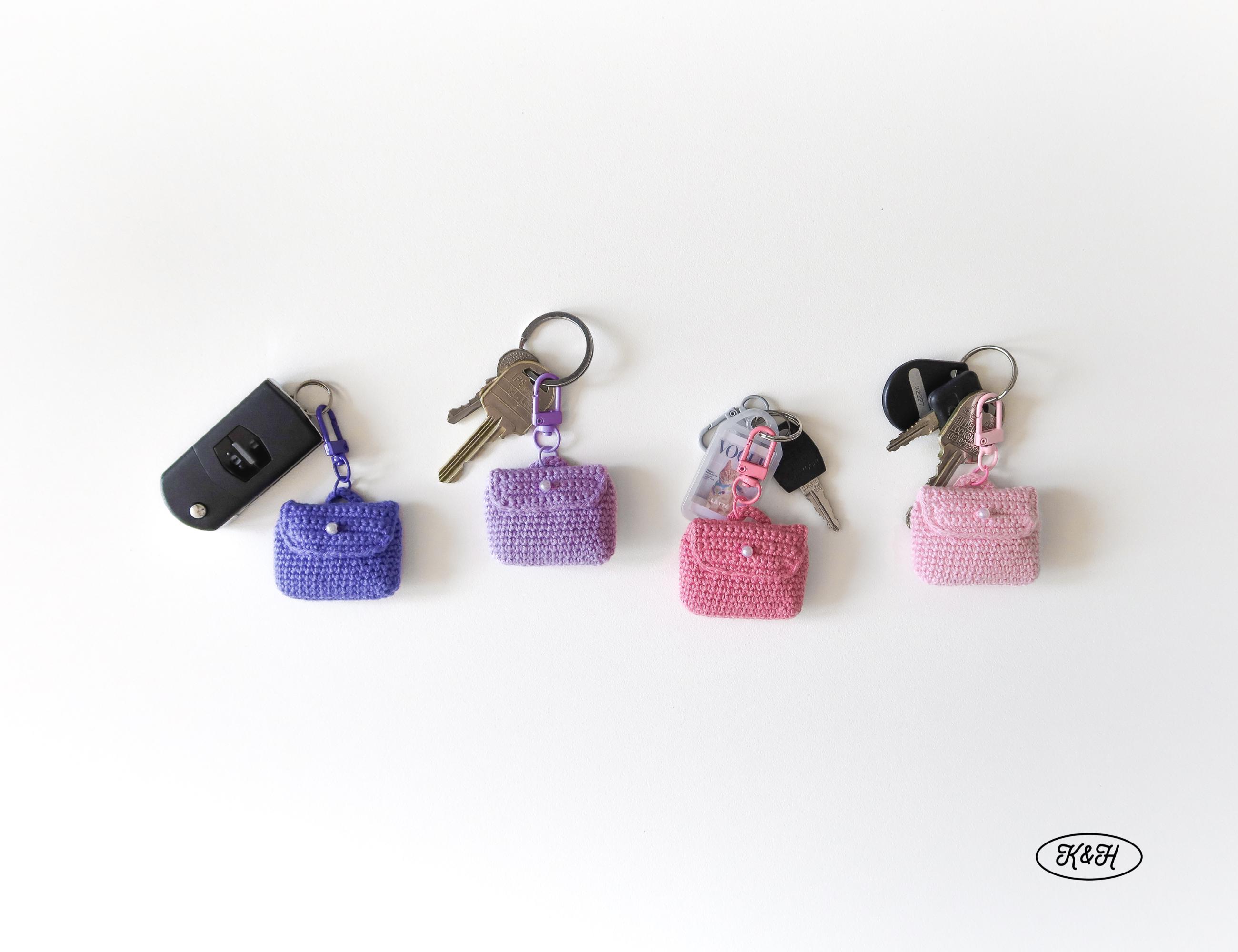 Mini Handbag Keychain • Handmade Crochet Fashion Bag Accessory Charm - Etsy