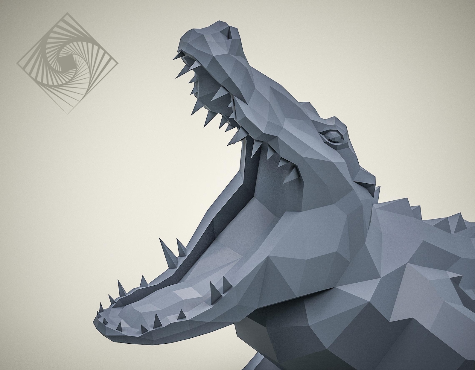 DIY Alligator Paper Sculpture: Low Poly Craft Kit (PDF & SVG Files) - Etsy