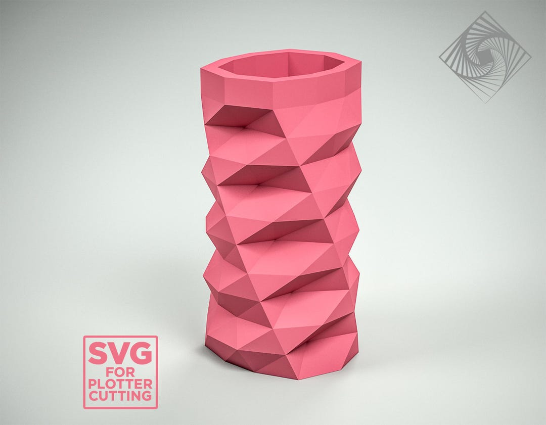 3D Papercraft Vase DIY Kit: Modern Home Decor (PDF & SVG Downloadable ...