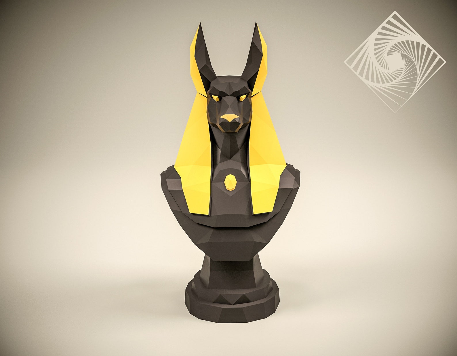 Anubis. Digital Templates in PDF for Paper Low-poly Sculpture - Etsy