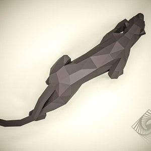 Panther. Digital Templates in PDF for Paper Low-poly Sculpture - Etsy