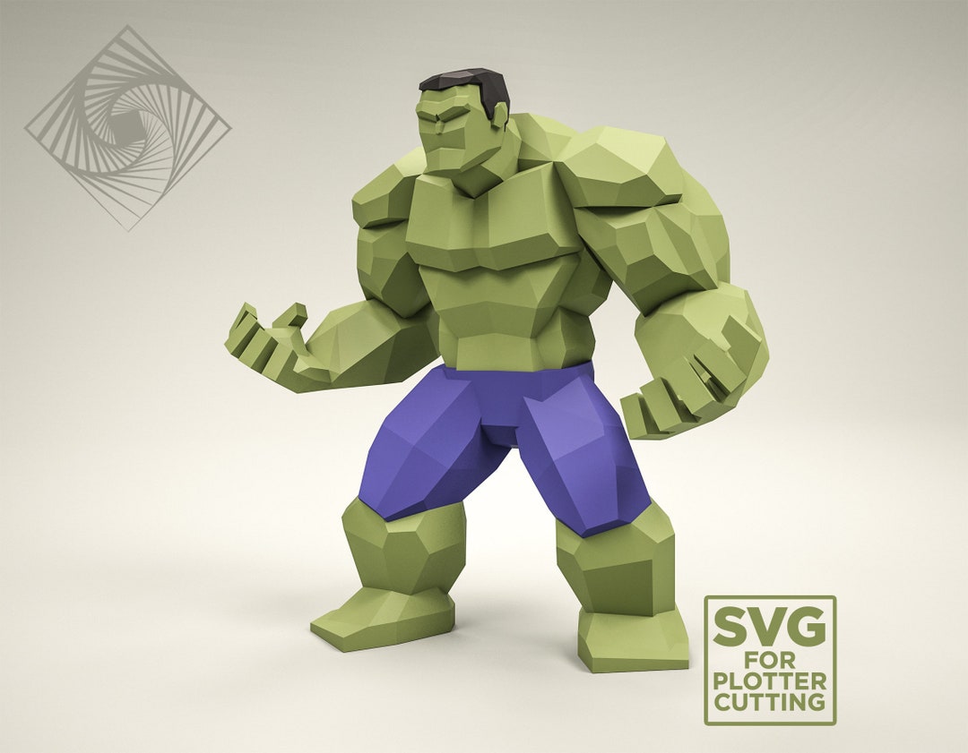 DIY Low Poly Hulk Sculpture: PDF & SVG Templates (digital Download) - Etsy