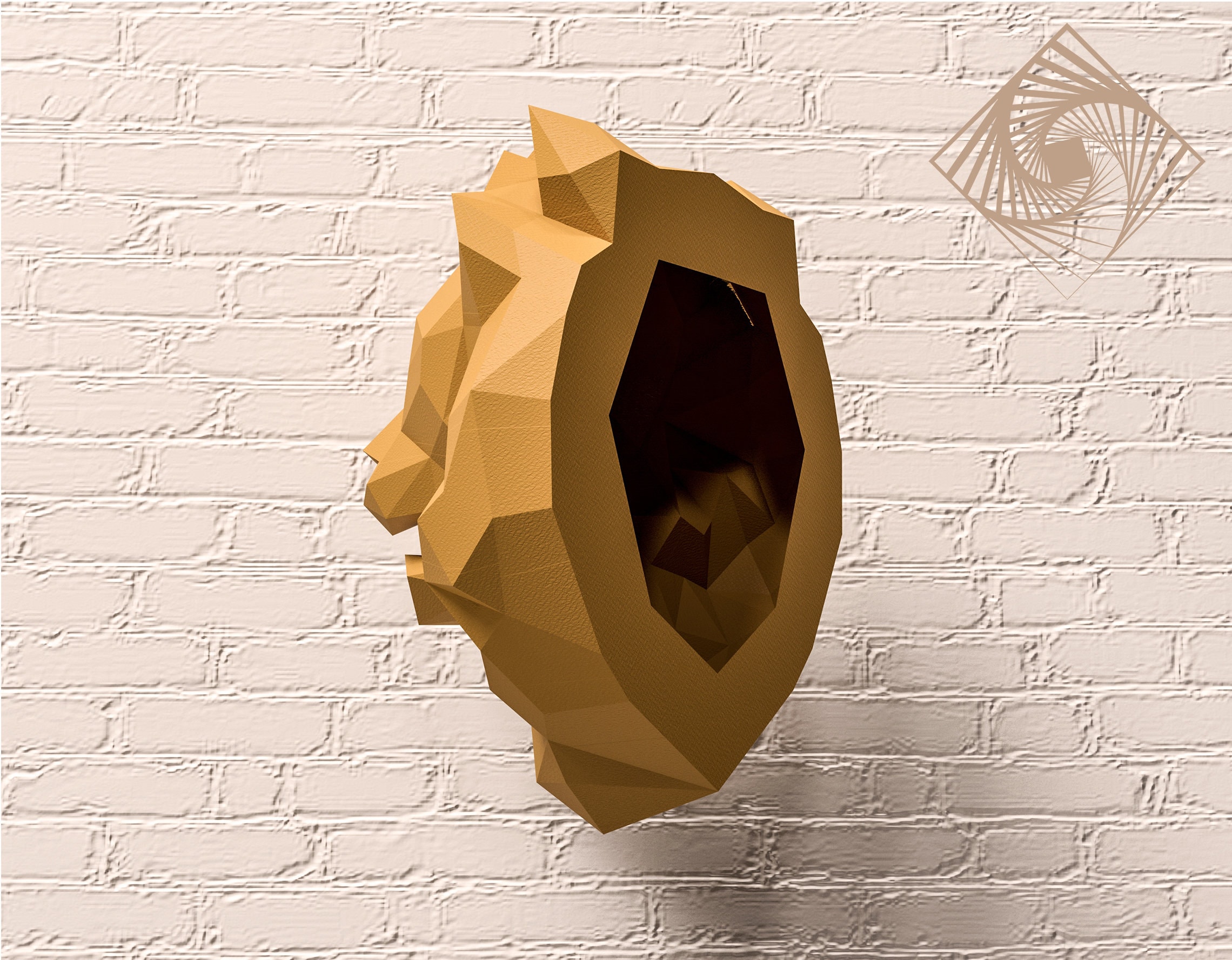 Leon Head. Digital Templates in PDF for Paper Low-poly - Etsy