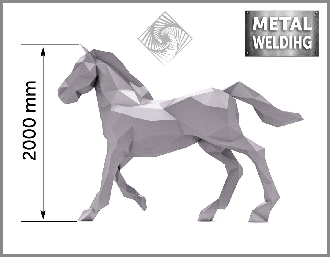 Caballo dibujos en formato DXF y PDF para soldadura de chapa - Etsy España