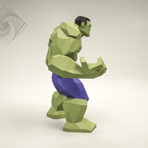 DIY Low Poly Hulk Sculpture: PDF & SVG Templates (digital Download) - Etsy