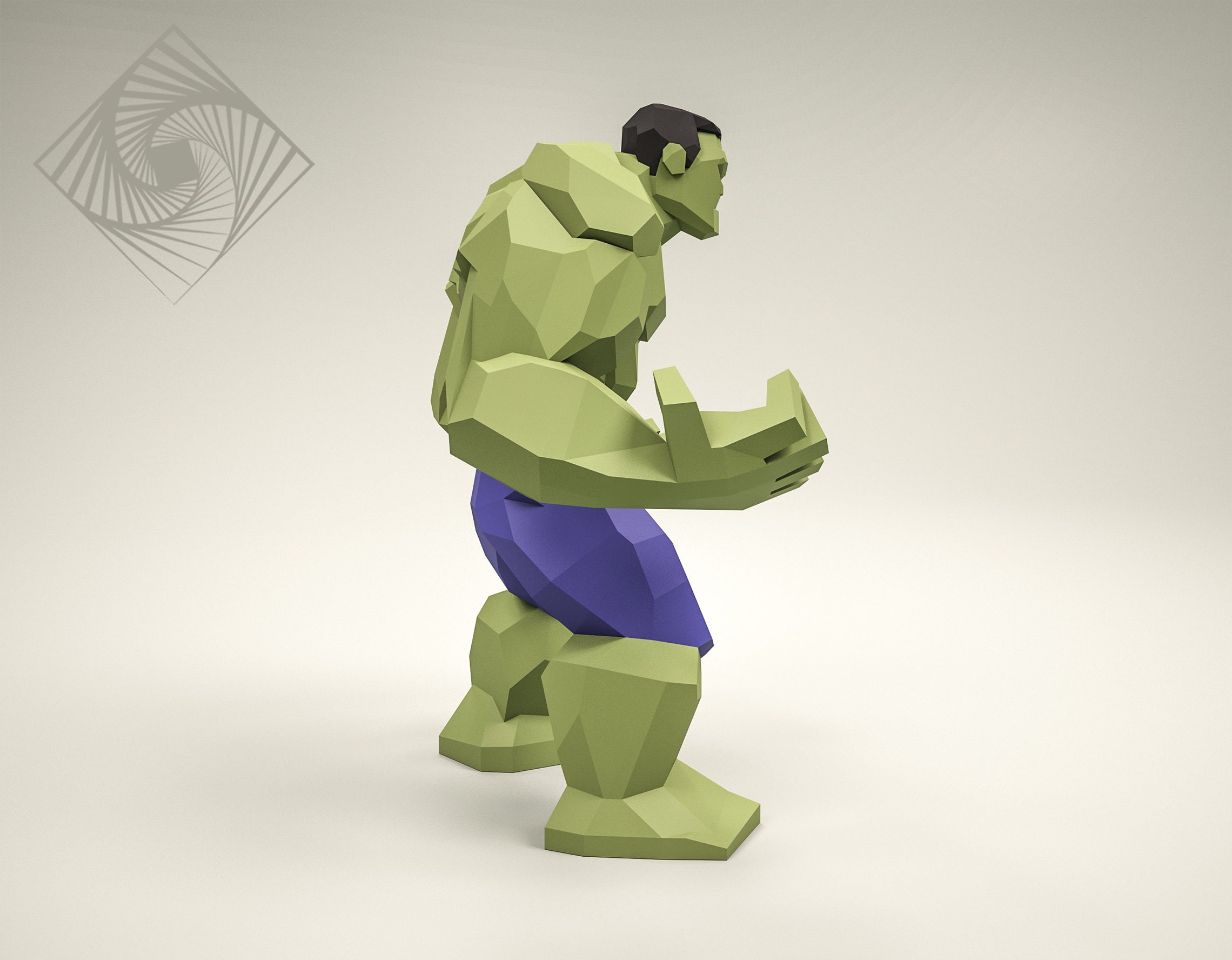 Hulk. Digital Templates in PDF for Paper Low-poly Sculpture - Etsy