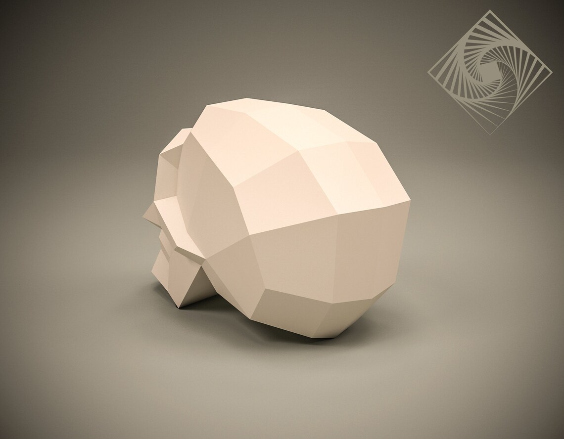 Scull. Digital Templates in PDF for Paper Low-poly Sculpture - Etsy
