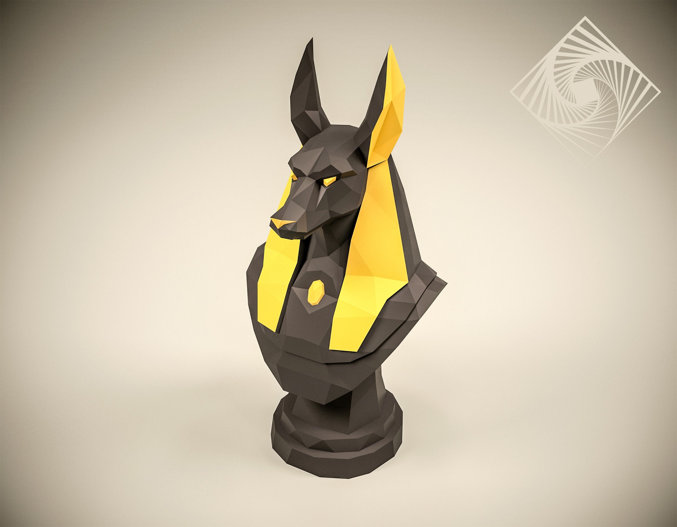 Anubis. Digital Templates in PDF for Paper Low-poly Sculpture - Etsy