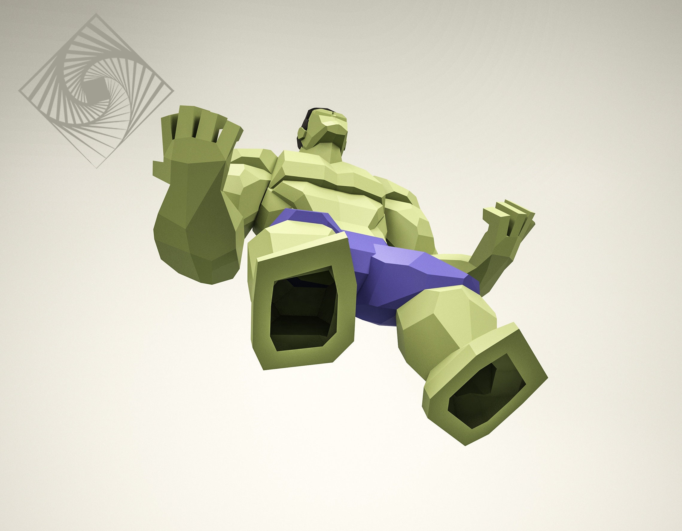 DIY Low Poly Hulk Sculpture: PDF & SVG Templates (digital Download) - Etsy