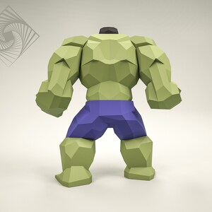 DIY Low Poly Hulk Sculpture: PDF & SVG Templates (digital Download) - Etsy