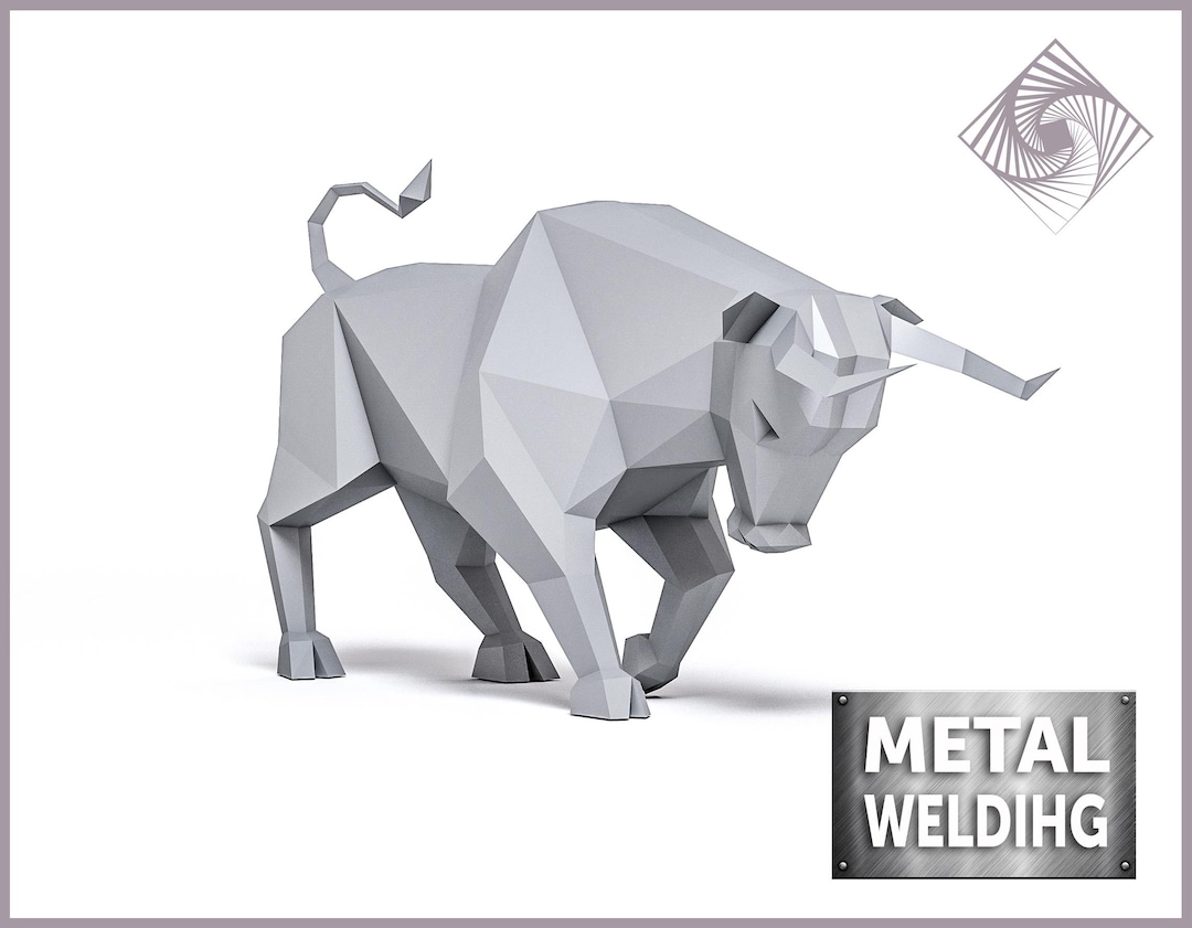 Metal Bull Digital Template Download: Instant Download of DXF and PDF ...