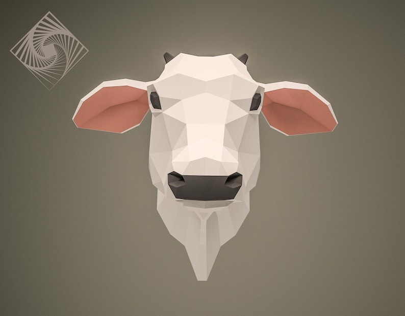 3D Paper Cow Nelore Craft Kit: DIY PDF & SVG Templates (digital ...