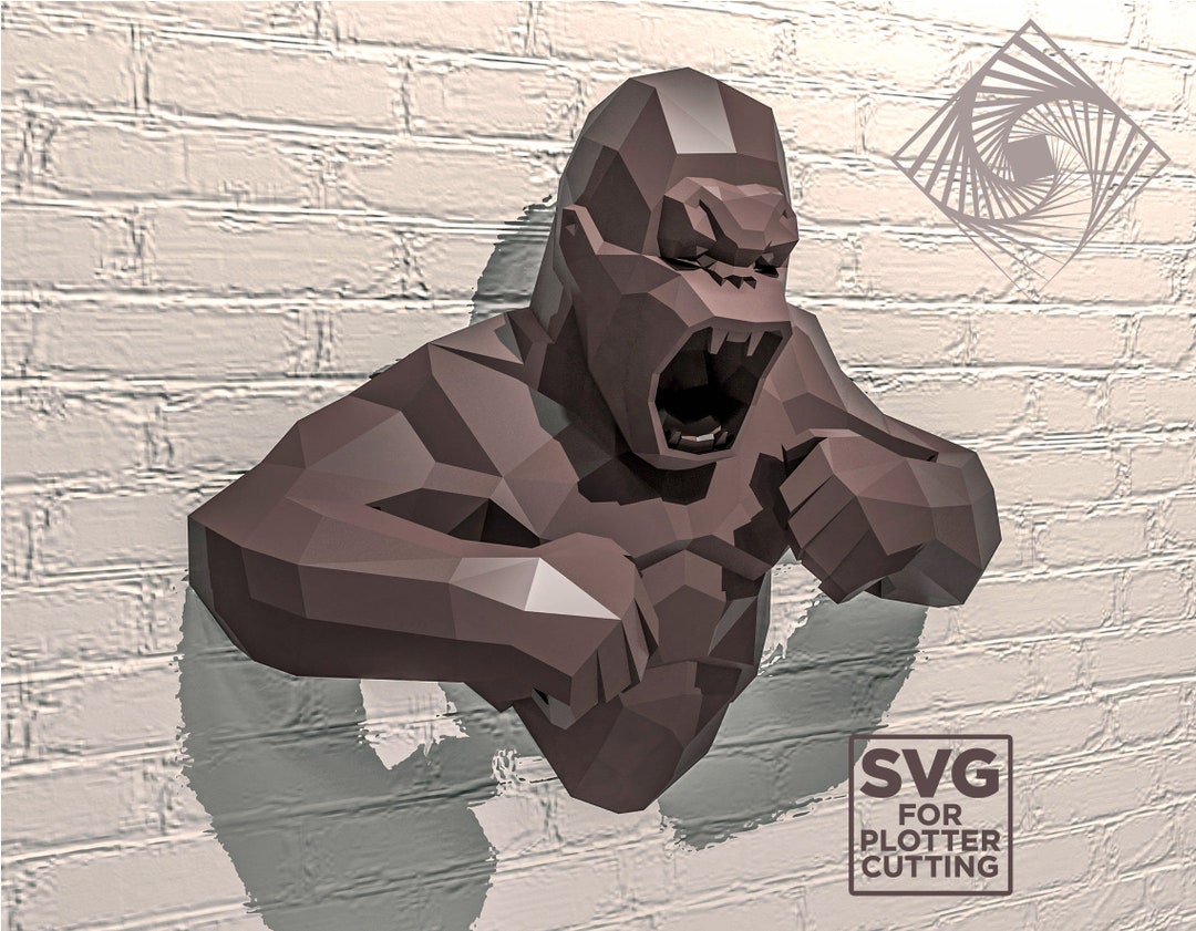 DIY Paper Kong Torso Sculpture: PDF & SVG Templates (digital Download ...