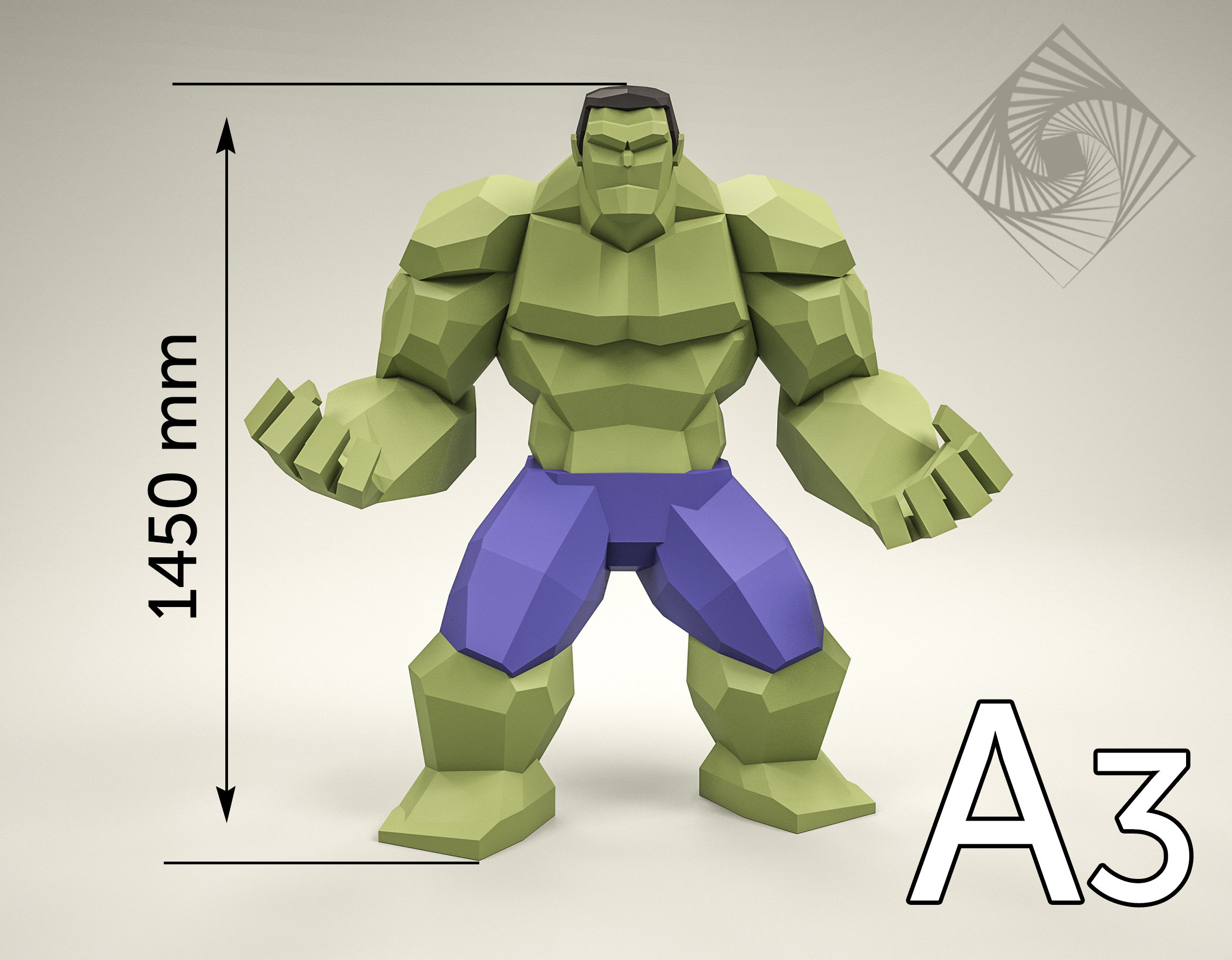 DIY Low Poly Hulk Sculpture: PDF & SVG Templates (digital Download) - Etsy