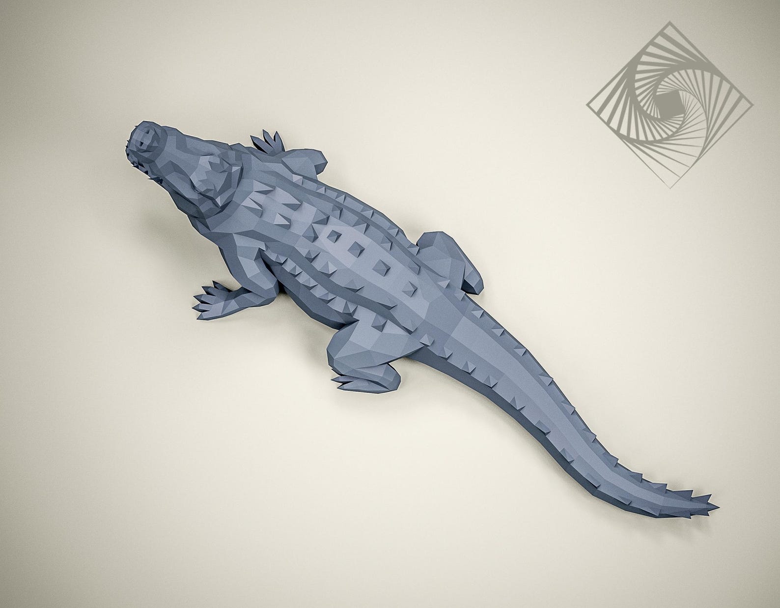 DIY Alligator Paper Sculpture: Low Poly Craft Kit (PDF & SVG Files) - Etsy