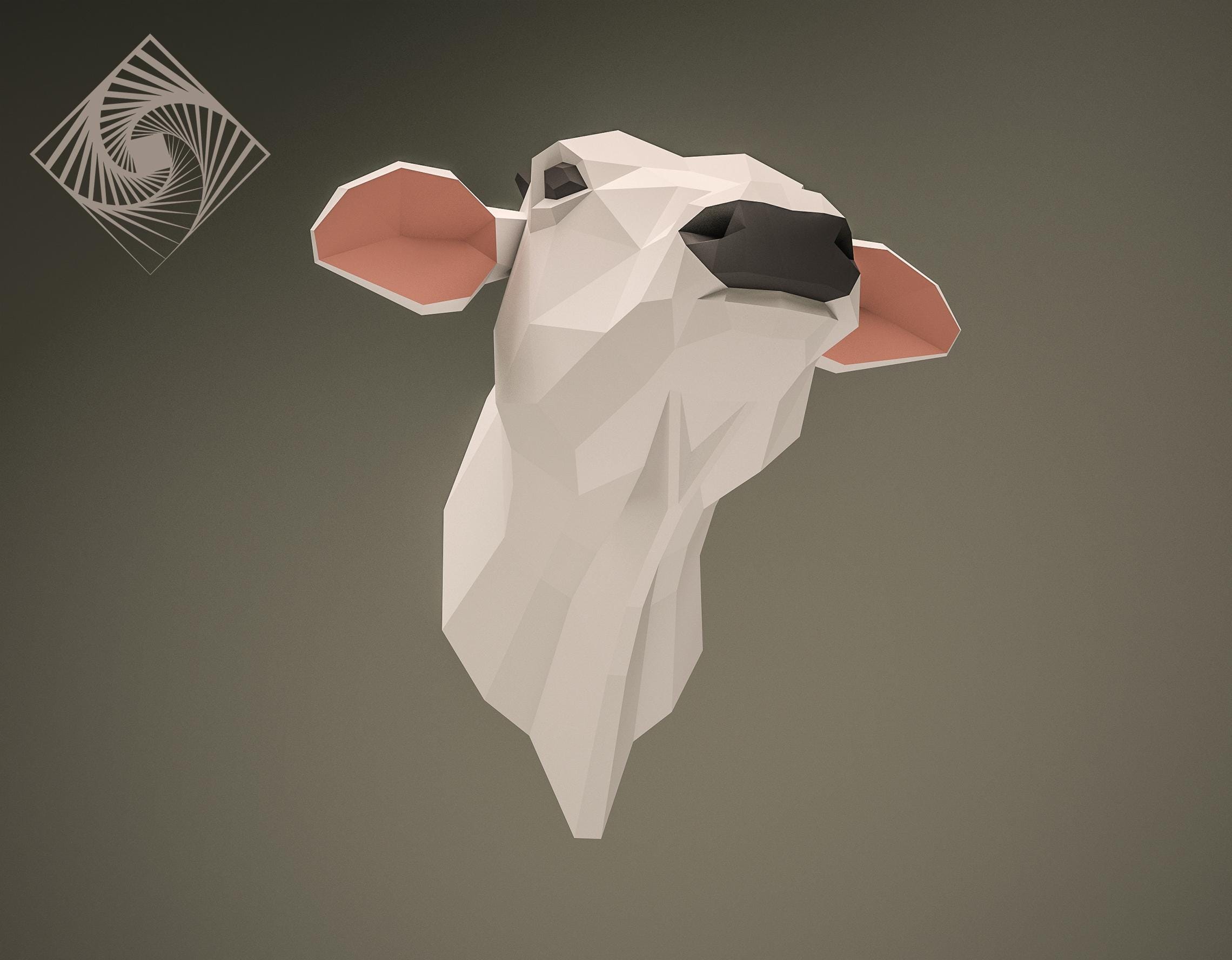 3D Paper Cow Nelore Craft Kit: DIY PDF & SVG Templates (digital ...