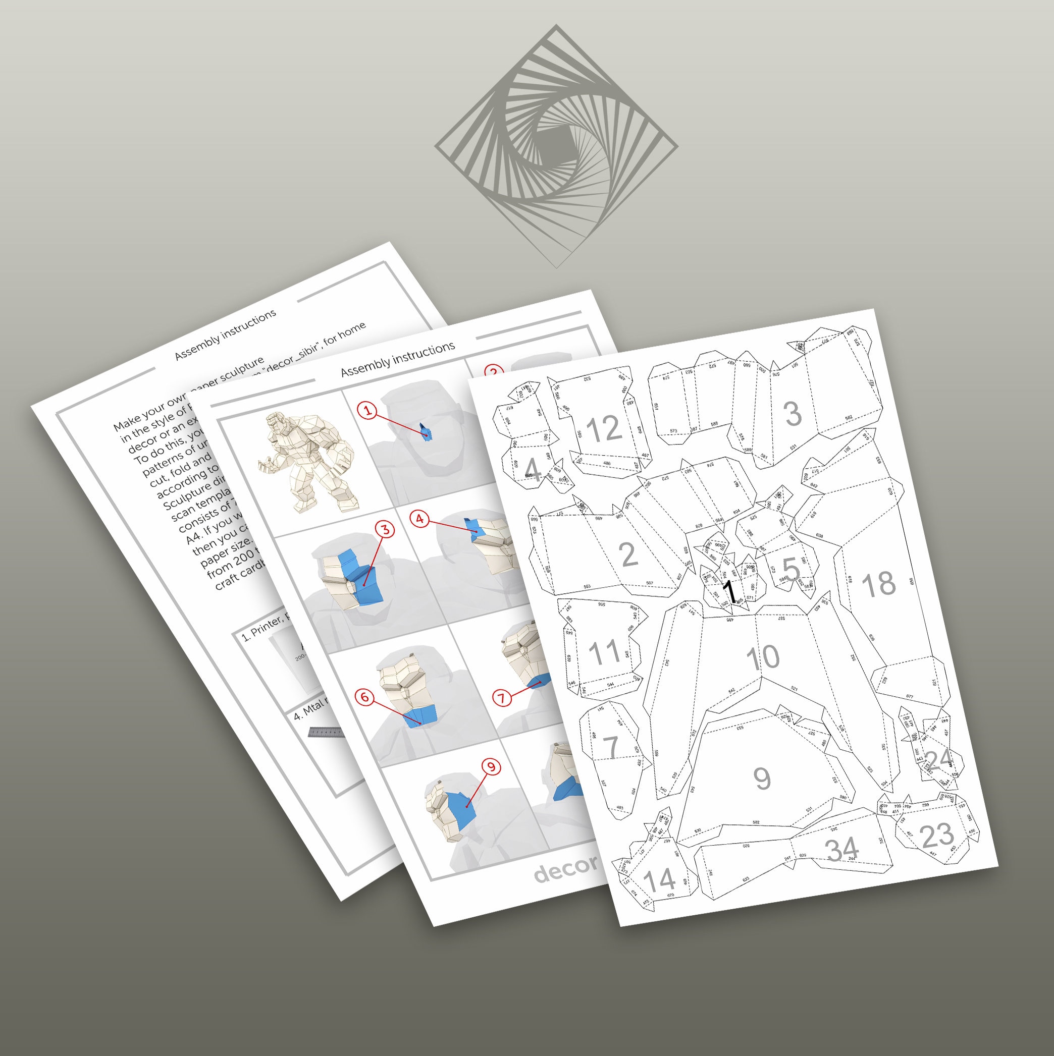 DIY Low Poly Hulk Sculpture: PDF & SVG Templates (digital Download) - Etsy