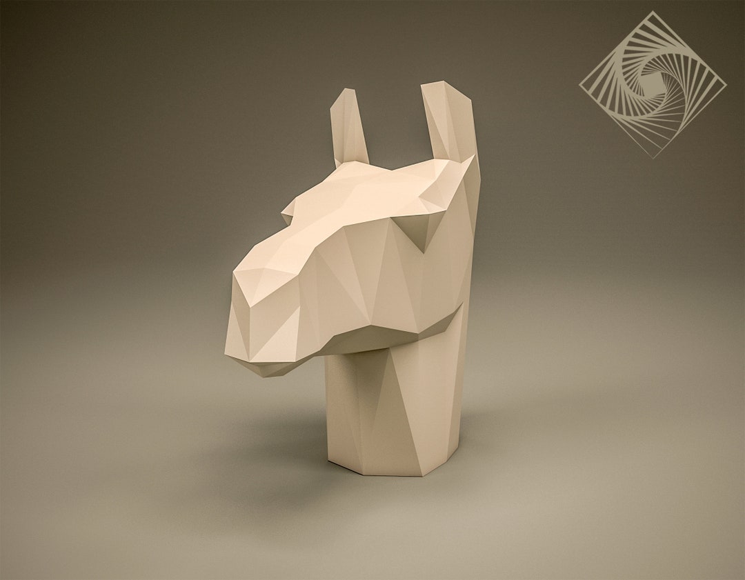 Llama Head Digital DIY Crafts Kit: Instant PDF Download of the ...