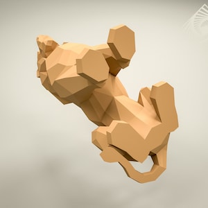 Lion. Digital Templates in PDF for Paper Low-poly Sculpture - Etsy