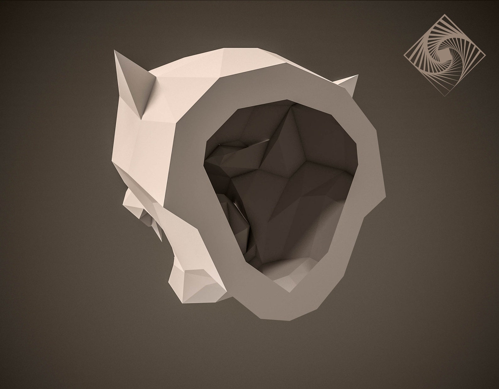 Tiger Trophy. Digital Templates in PDF for Paper Low-poly Sculpture - Etsy