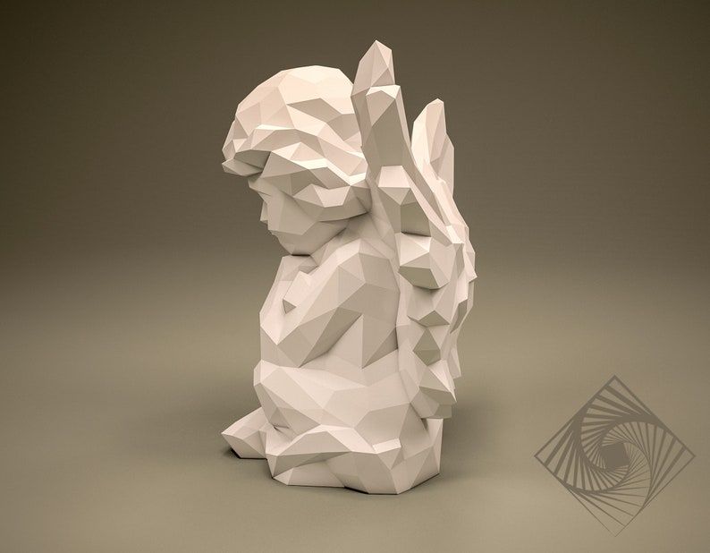 3D Origami Angel DIY Paper Craft: PDF & SVG Templates (digital Download ...