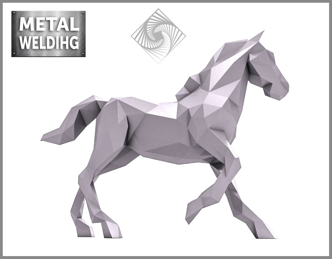 Caballo dibujos en formato DXF y PDF para soldadura de chapa - Etsy España