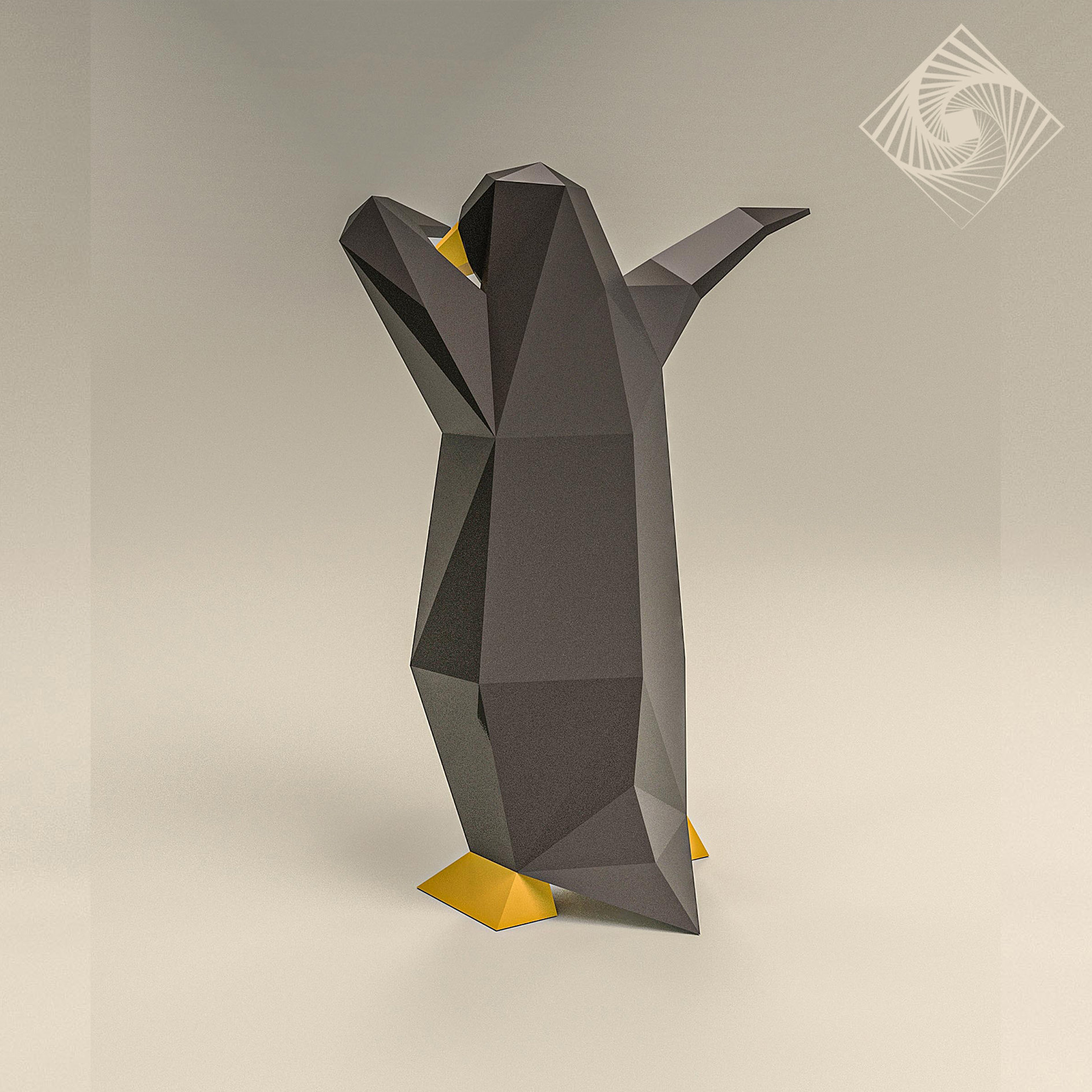 Digital Templates in PDF for Paper Low-poly Sculpture Penguin - Etsy