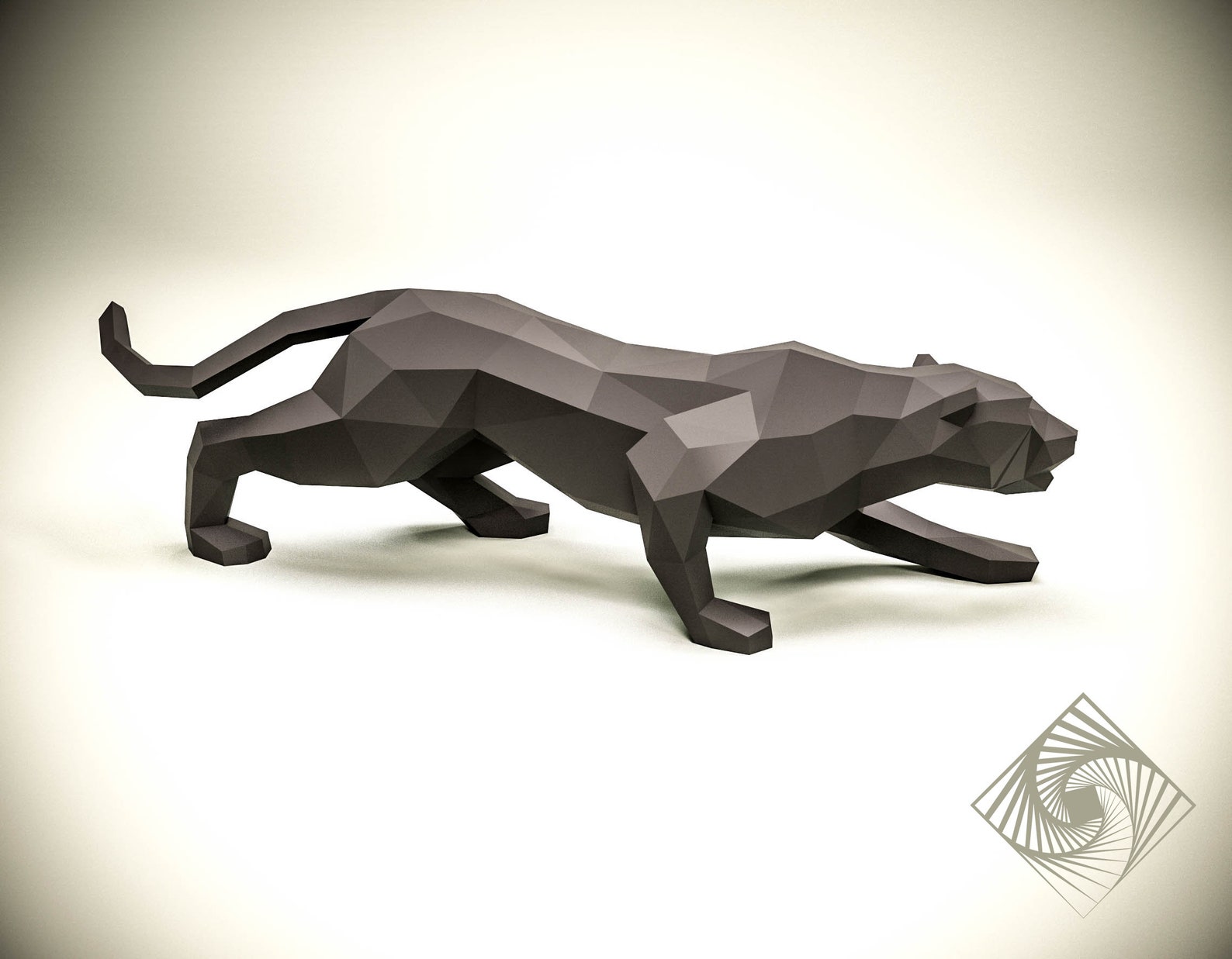 Panther. Digital Templates in PDF for Paper Low-poly Sculpture - Etsy