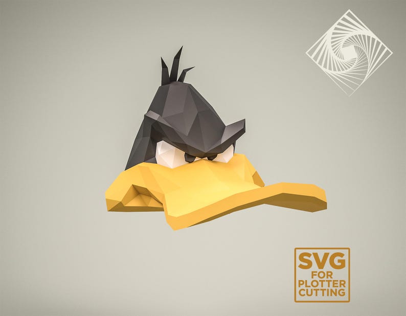 3D Donald Duck Paper Craft: DIY Mask, SVG/PDF Templates (digital ...
