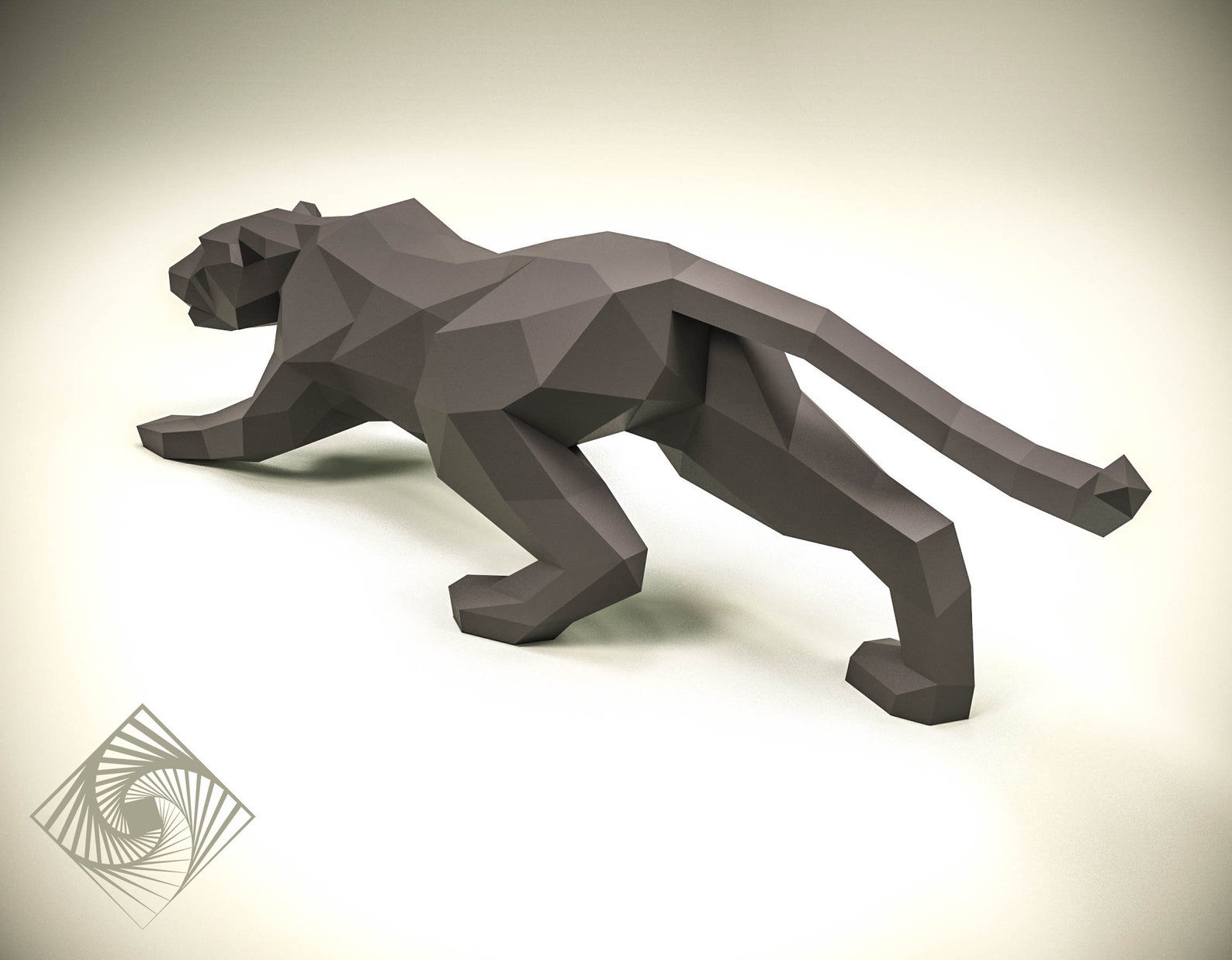Panther. Digital Templates in PDF for Paper Low-poly Sculpture - Etsy