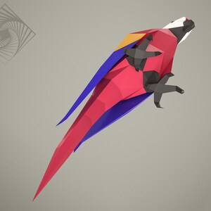 DIY Low-poly Parrot Sculpture: PDF & SVG Templates (digital Download ...