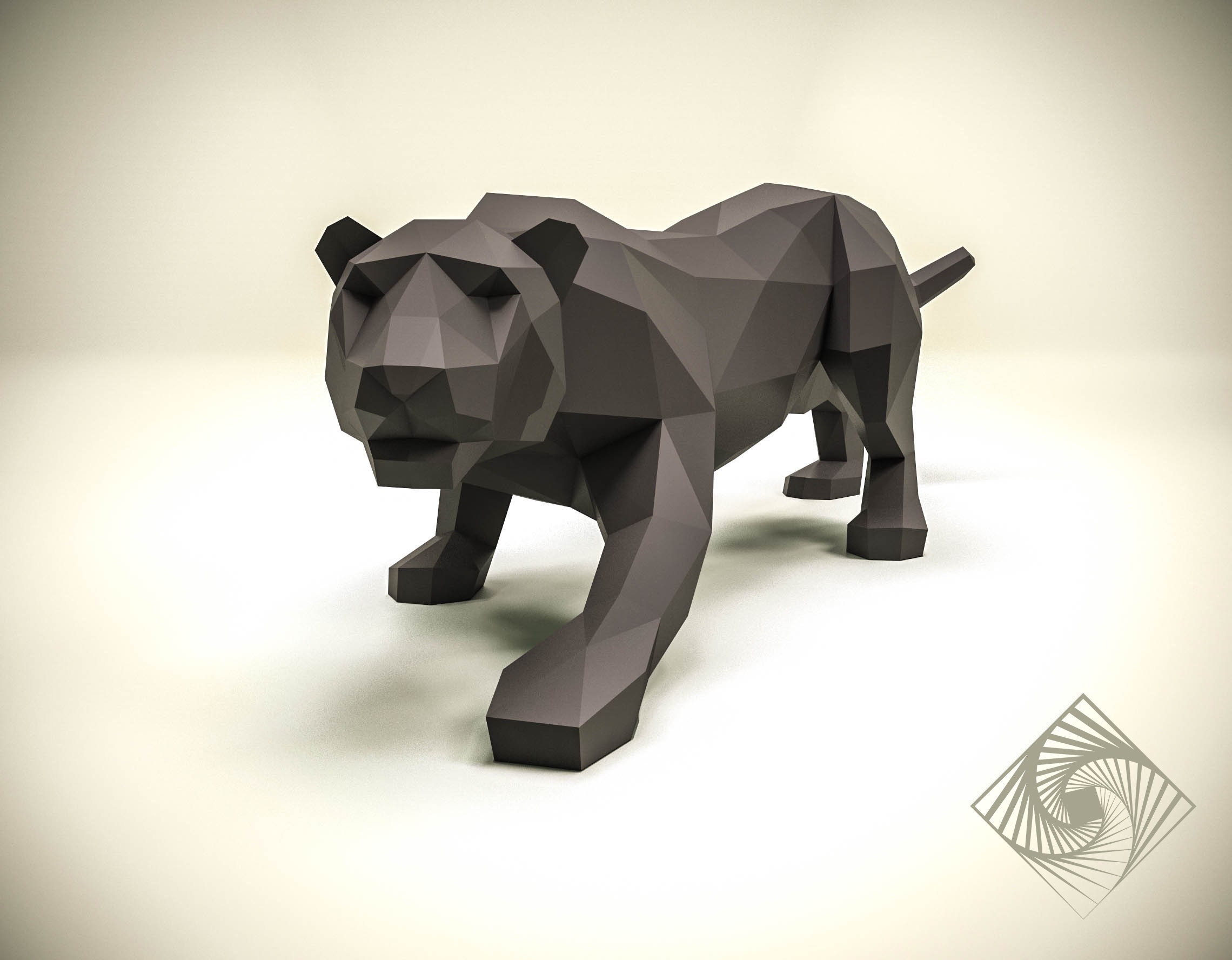 Panther. Digital Templates in PDF for Paper Low-poly Sculpture - Etsy