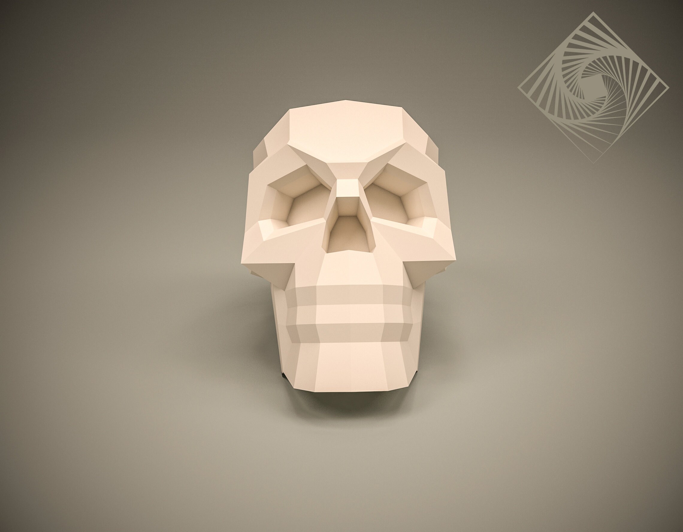 Scull. Digital Templates in PDF for Paper Low-poly Sculpture - Etsy