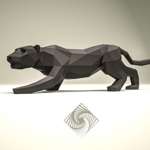 Panther. Digital Templates in PDF for Paper Low-poly Sculpture - Etsy