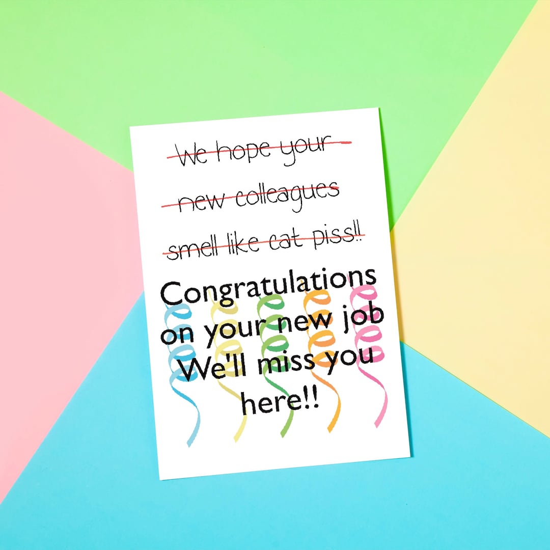 New Job Colleague Leaving Card - Etsy