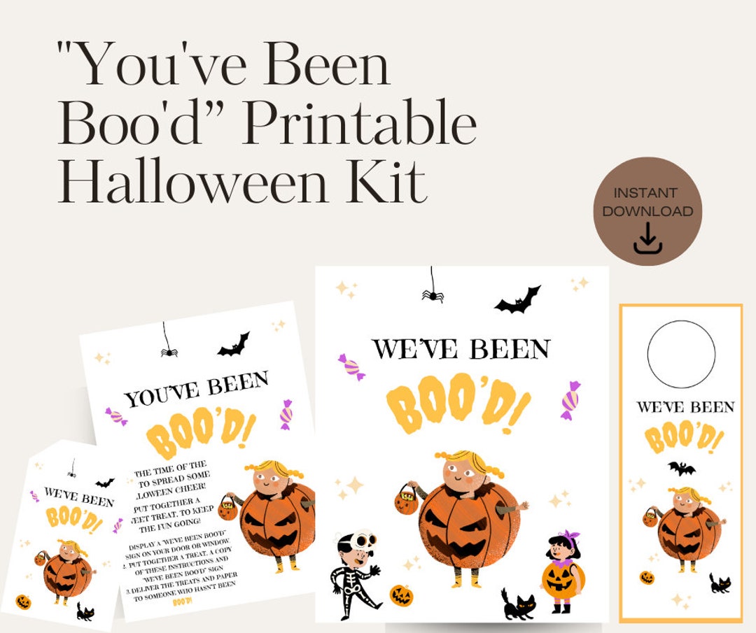 You've Been Booed Printable PDF Halloween Kit We've - Etsy