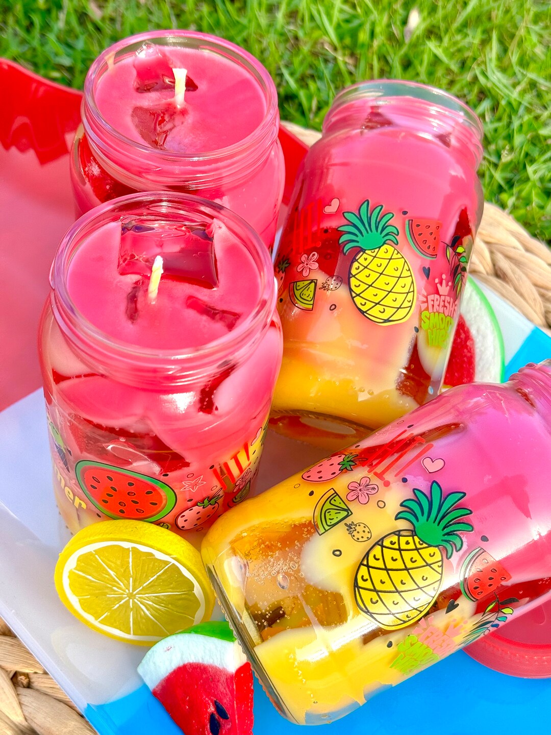 Summer Candle Drink Watermelon Lemonade Candle Unique Summer Candle ...