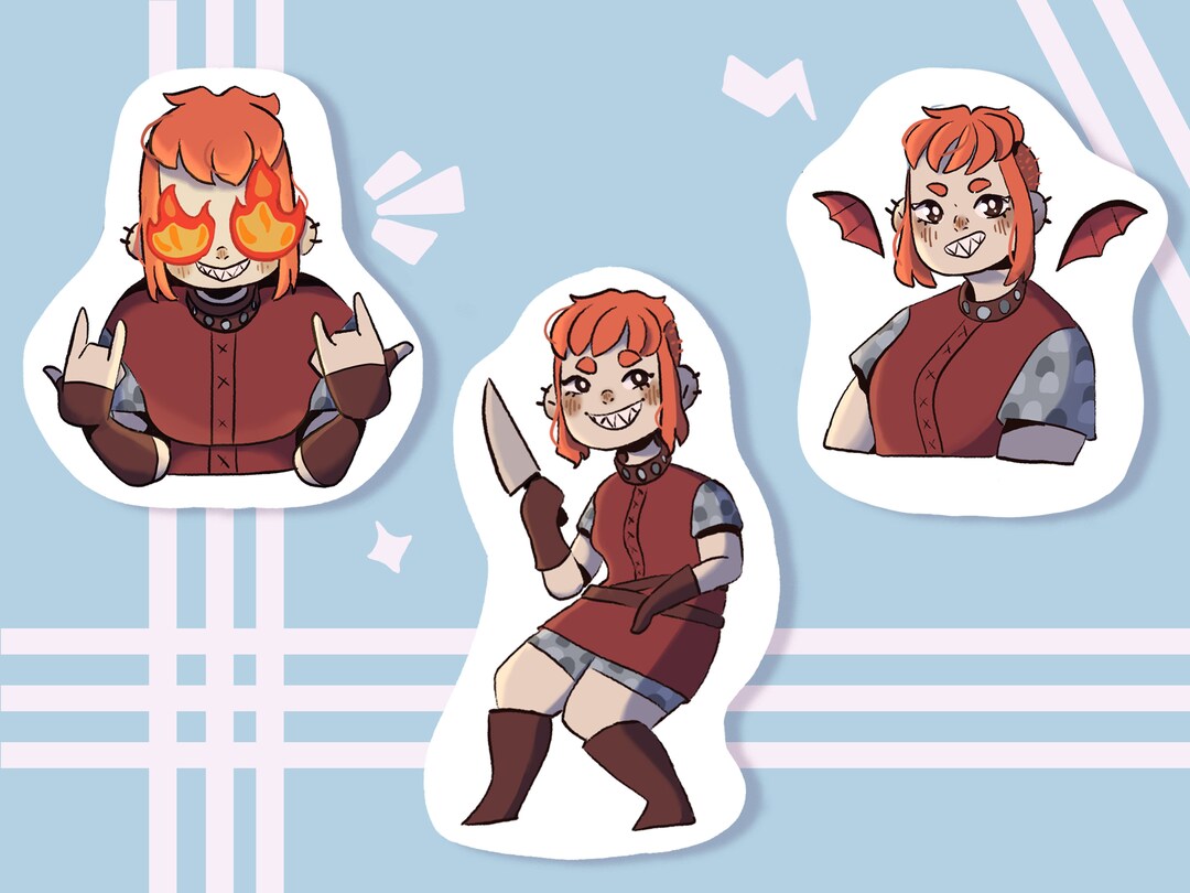 Nimona Character Stickers - Set of 3 - Etsy