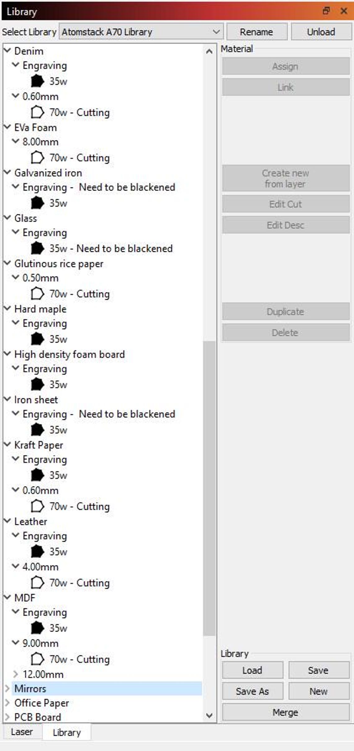 Lightburn Material Library for Atomstack A70 Pro / Max | Tested ...