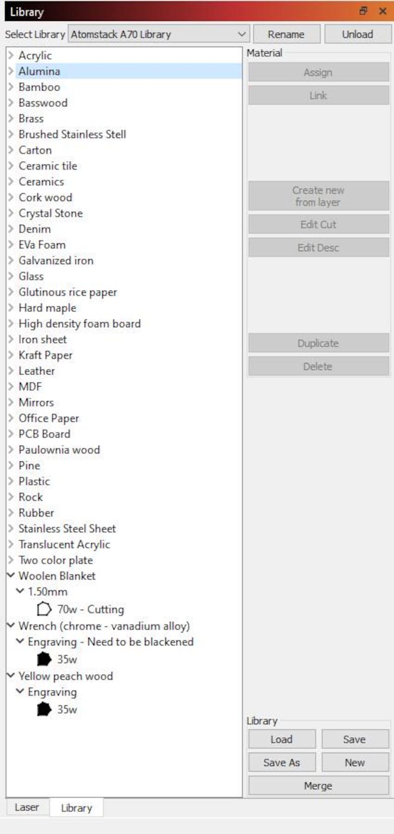 Lightburn Material Library for Atomstack A70 Pro / Max | Tested ...