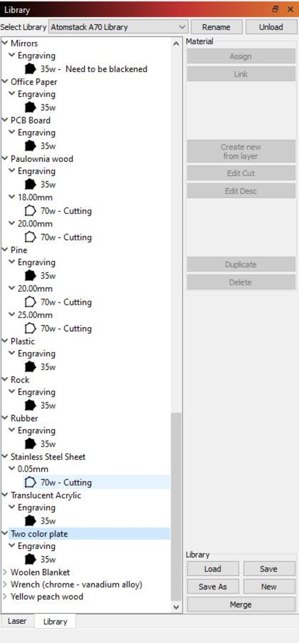 Lightburn Material Library for Atomstack A70 Pro / Max | Tested ...