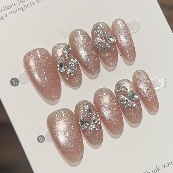 Purple Bridal Nail Set - Etsy UK