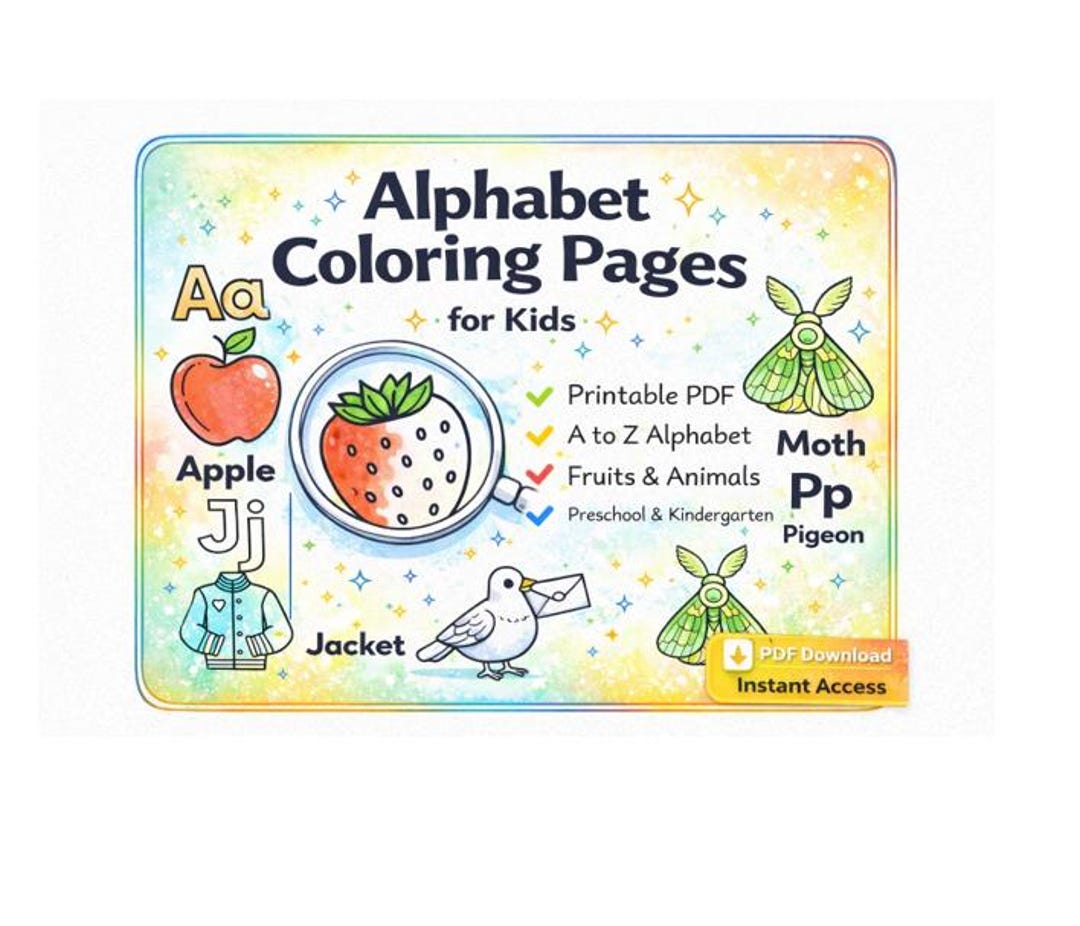 Alphabet Coloring Pages for Kids - Printable ABC Coloring Book ...