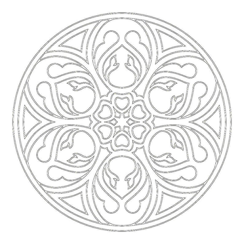 100 Pages Printable Mandala Coloring Pages for Adults - Etsy