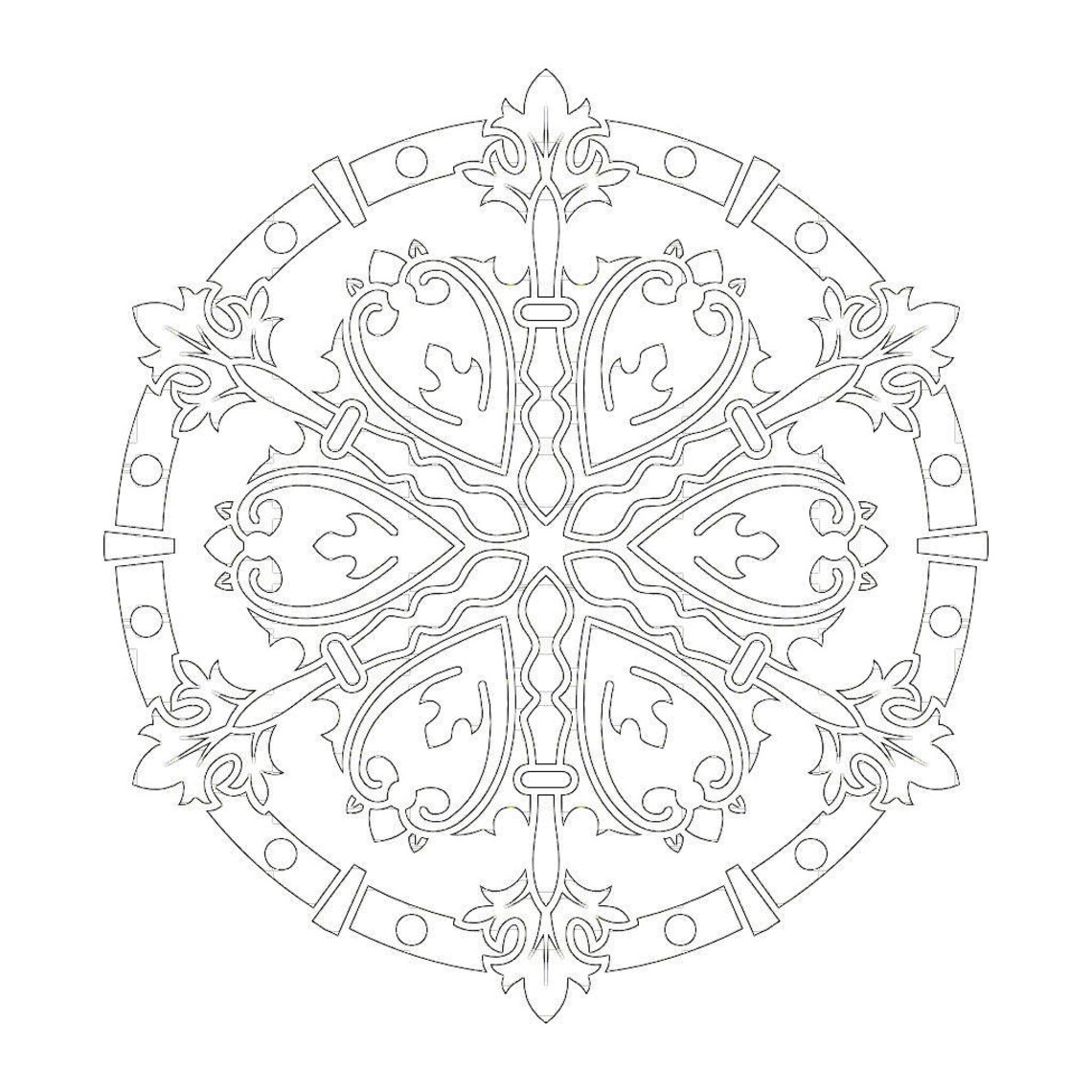 100 Pages Printable Mandala Coloring Pages for Adults - Etsy